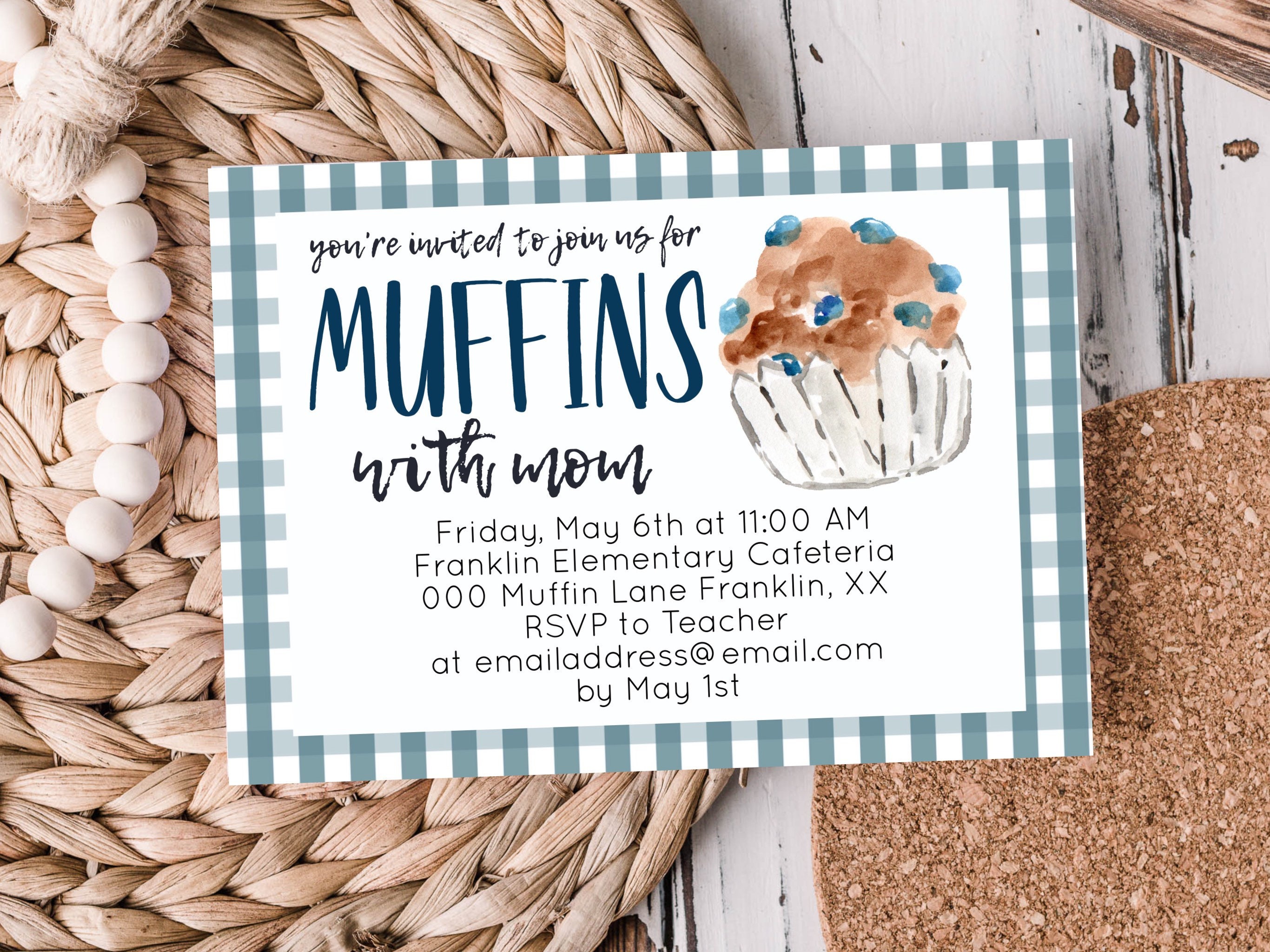 Muffins With Mom Invitation Template