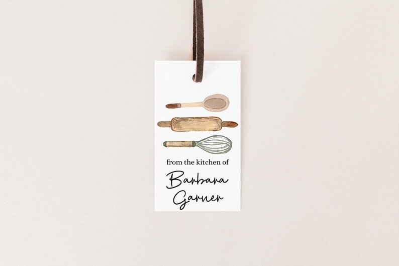 Editable Baking Tag Template - Etsy