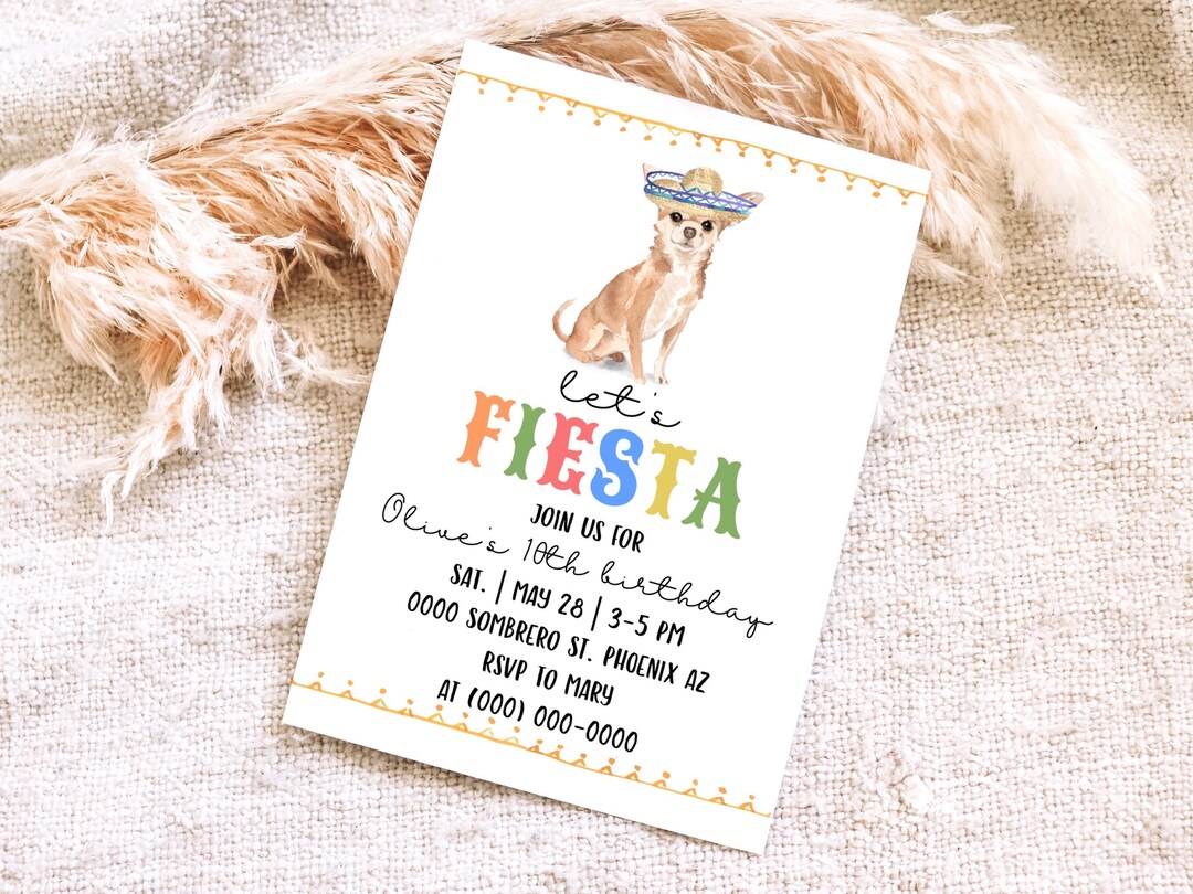 Editable Fiesta Invitation Template Digital Download, Printable - Etsy