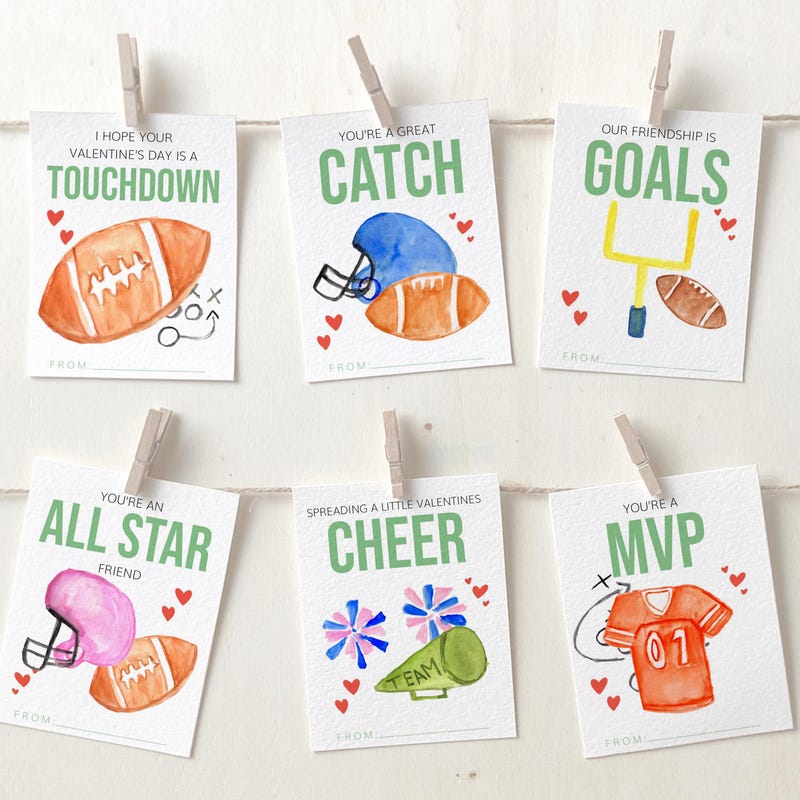 Football Valentine - Etsy