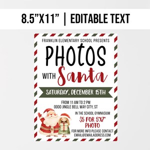 Editable Photos With Santa Flyer Template: Christmas Event Printable - Etsy