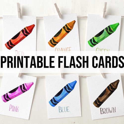 Color Names Flashcards / Flash Cards Printable / Homeschool - Etsy