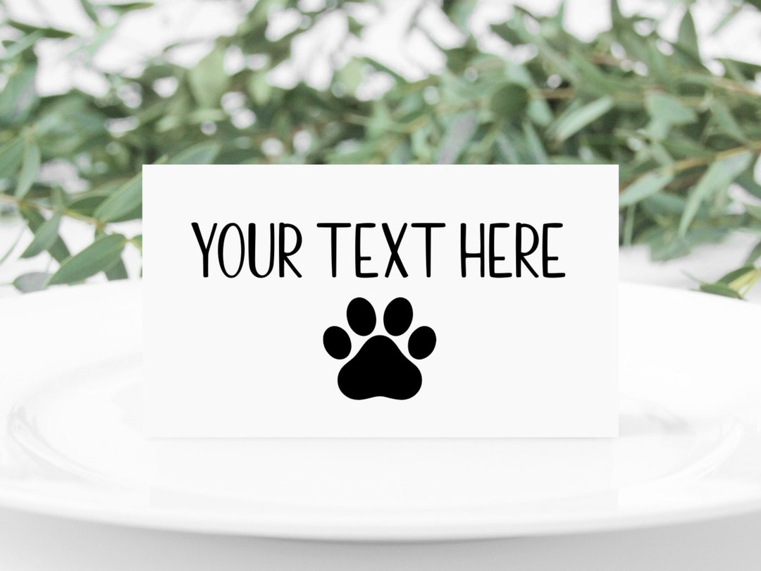 Editable Pawprint Tent Cards | Dog Birthday Party, Food Labels, Food ...