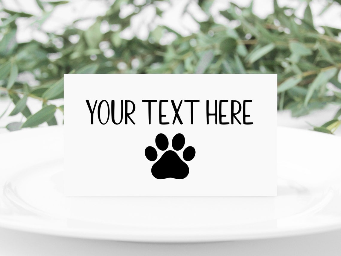 Editable Pawprint Tent Cards: Printable Dog Birthday Party Food Labels ...