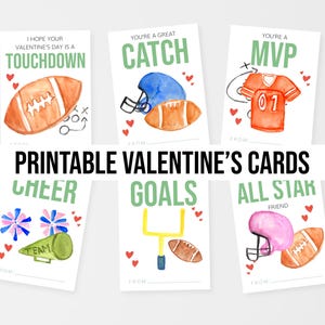 Printable Football Kid’s Valentines Cards - Etsy