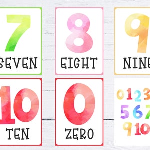 Printable Number Flash Cards Digital Download, Instant Download ...