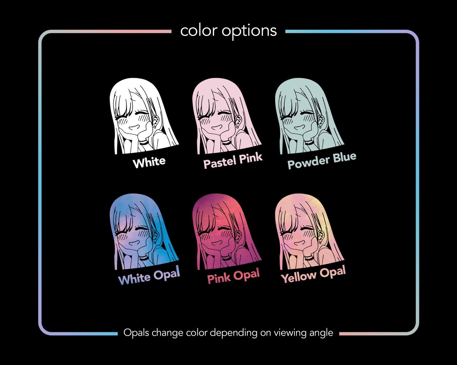 Blushing Marin Decal // JDM Bumper Style - Etsy