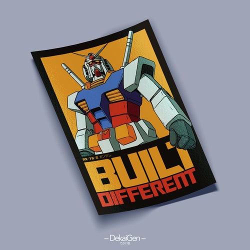 BUILT DIFFERENT // Anime Sticker | Etsy