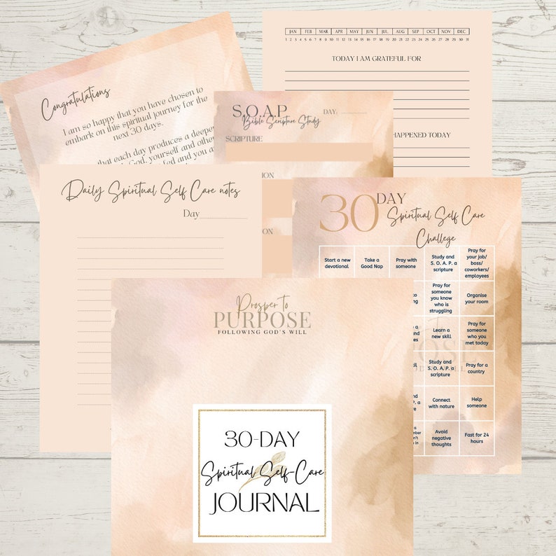 30-day Spiritual Self Care Journal Challenge - Etsy