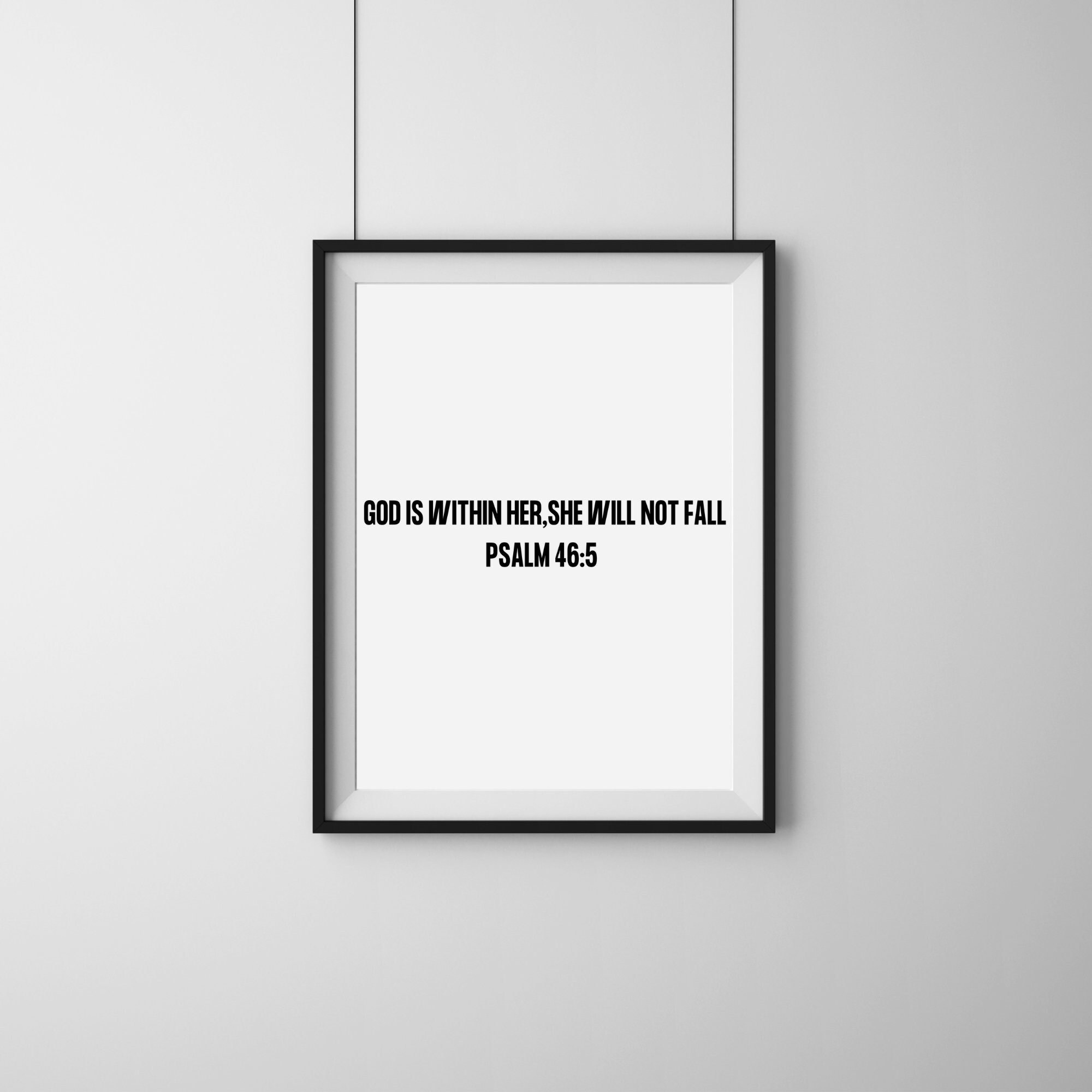 Bible Verse Wall Art, Modern Christian Art, Psalm Wall Art, Psalm 46 ...