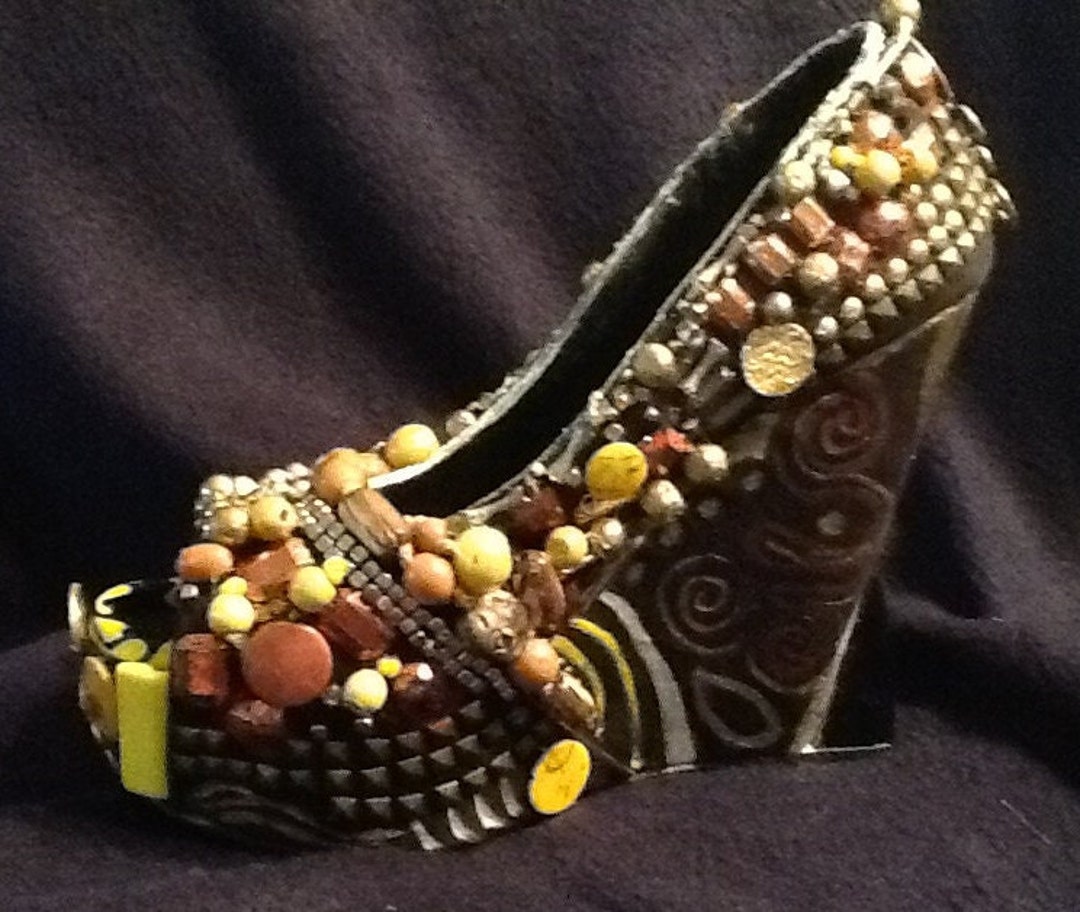 Mosaic Shoe Sculpture - Etsy