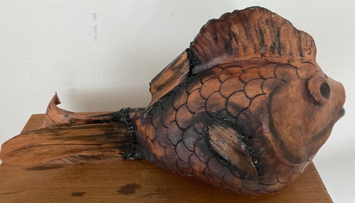 Garden Stone Fish Sculpture - Etsy