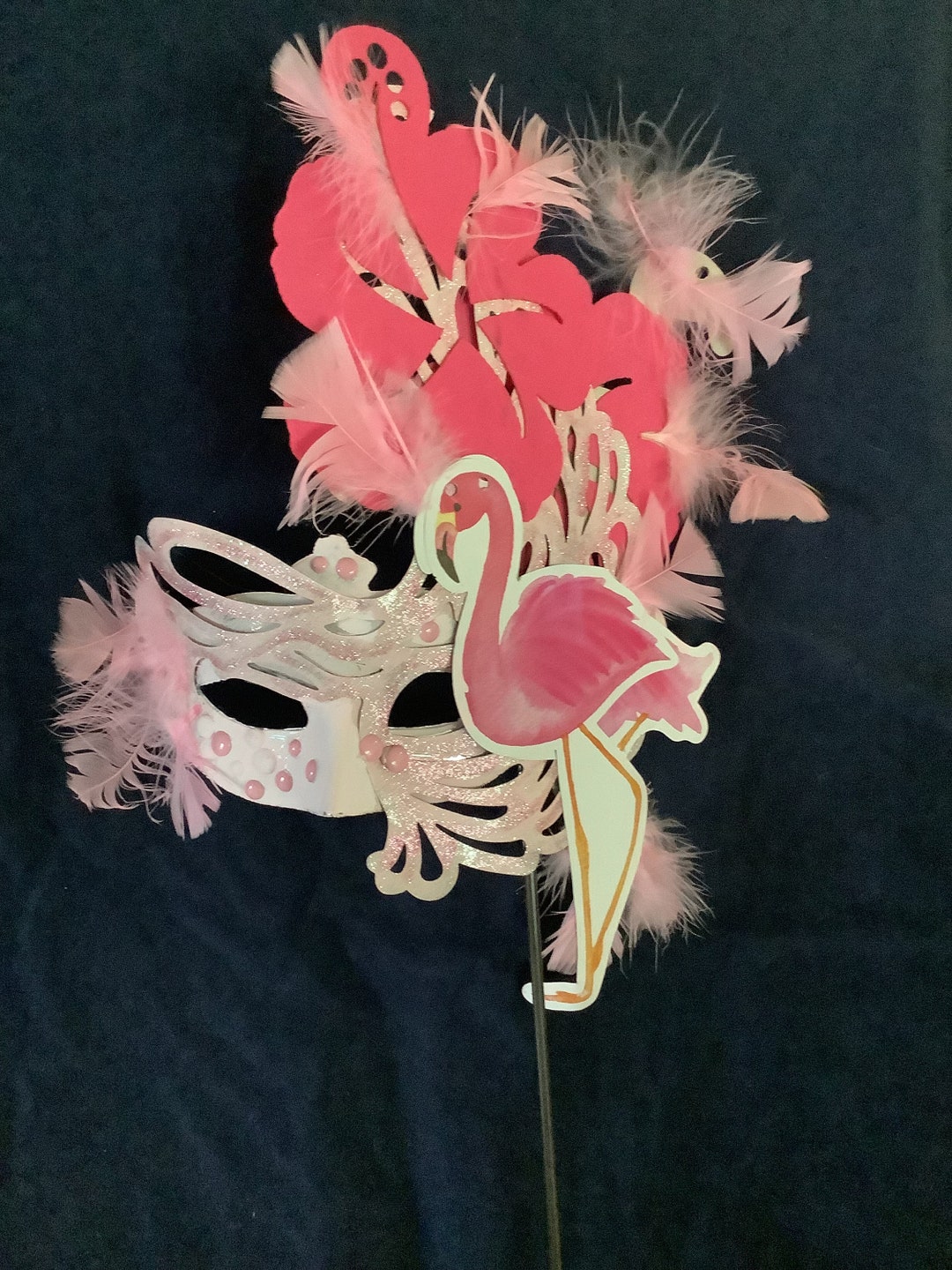 Pink Flamingo Decorated Mask - Etsy