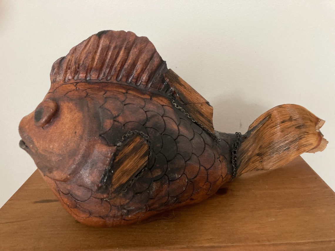 Garden Stone Fish Sculpture - Etsy