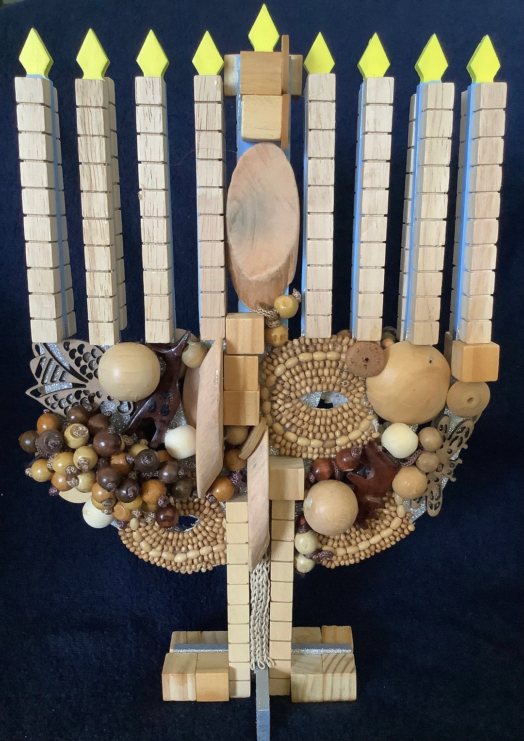 Menorah in Wood - Etsy