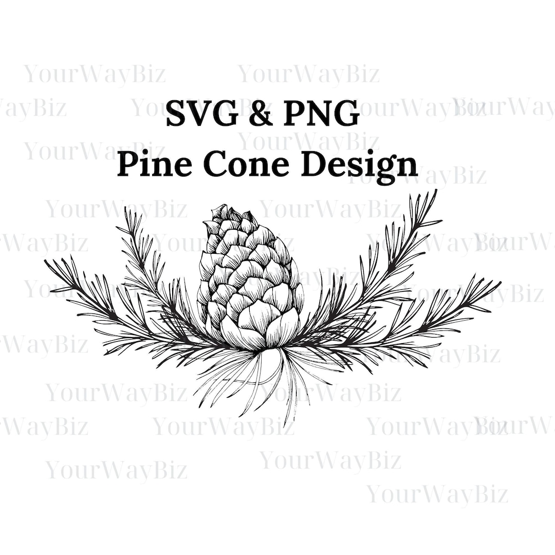 Pine Cone Svg, Pine Cone Designs File, Pine Bough SVG and Png, Pine ...