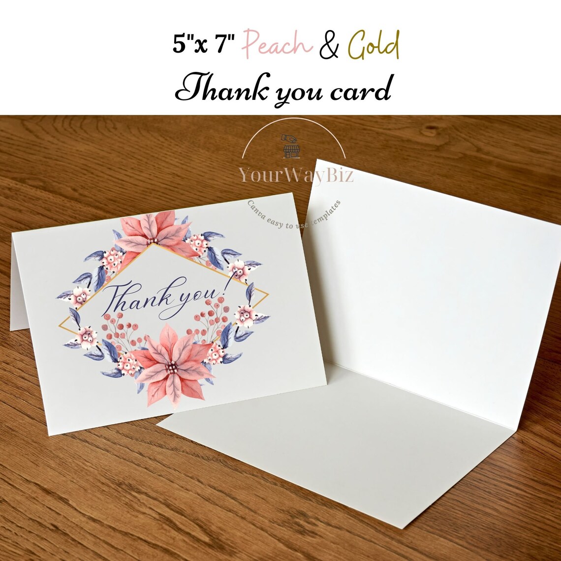 Digital Thank You Card, Printable Thank You Card, Instant Download Card ...
