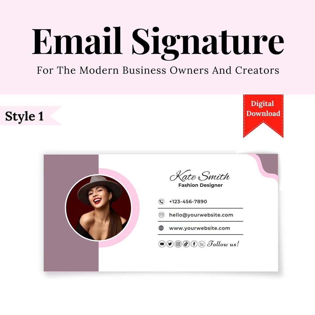 Email Signature Template, Real Estate Agents Email, DIY Email Signature ...