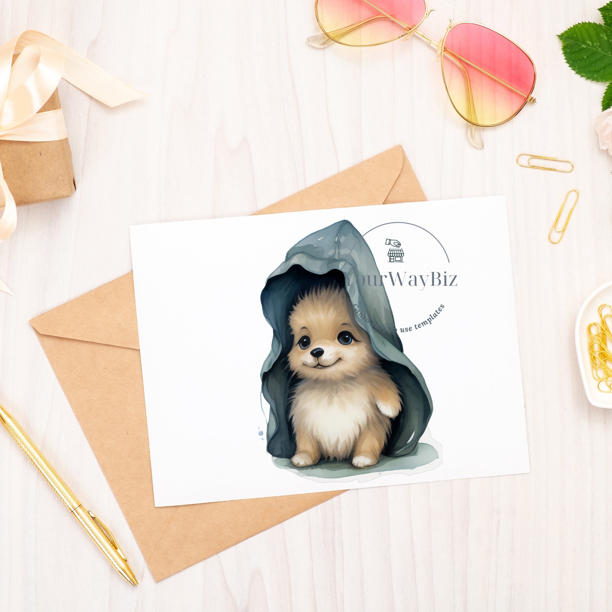 Watercolor Puppies, Cute Puppy Bundle Clipart, Watercolor Dog Clipart ...