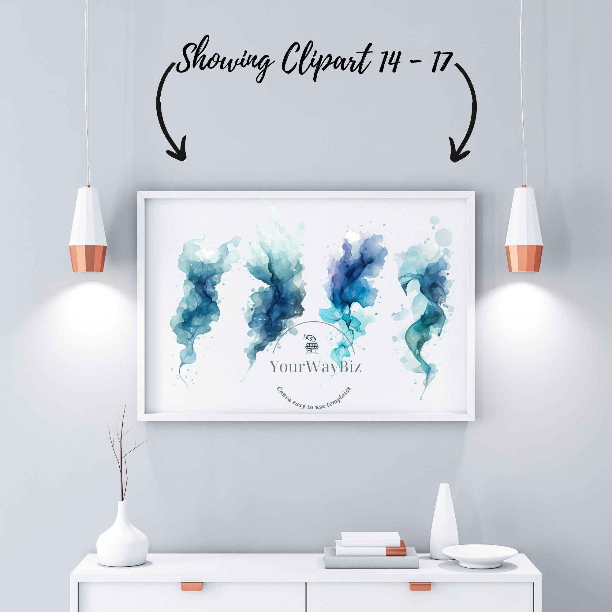 Watercolor Paint Splatter Clipart, Multicolor Ink Splats (PNG File) - Etsy
