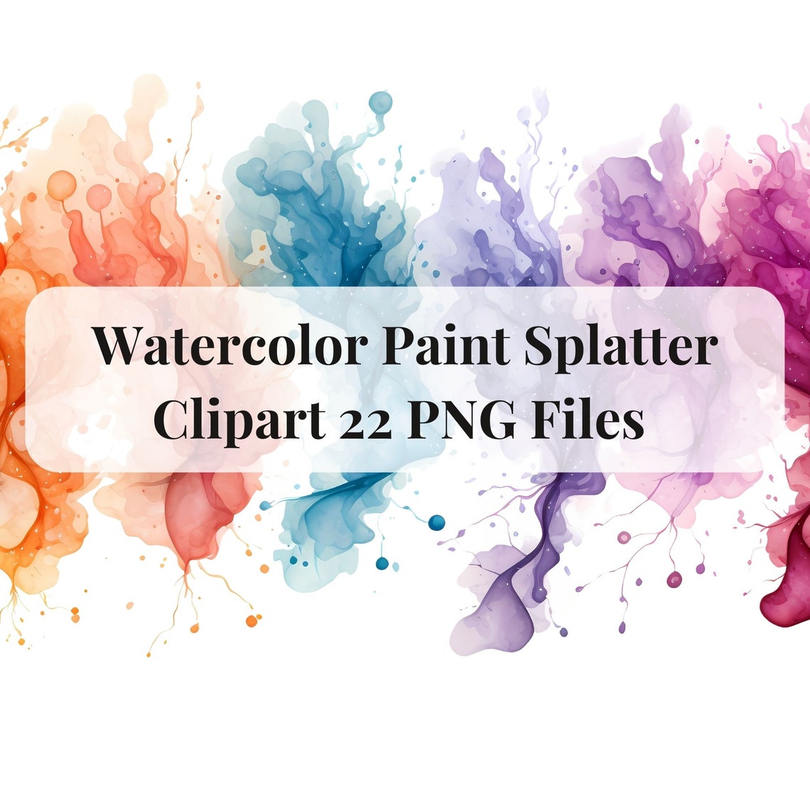 Paint Splatter Clipart, Splatter Multicolor Clipart, Paint Splats ...