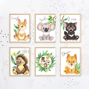 Printables Nursery Décor-wall Art-children's Digital Art Set-set of 6 ...