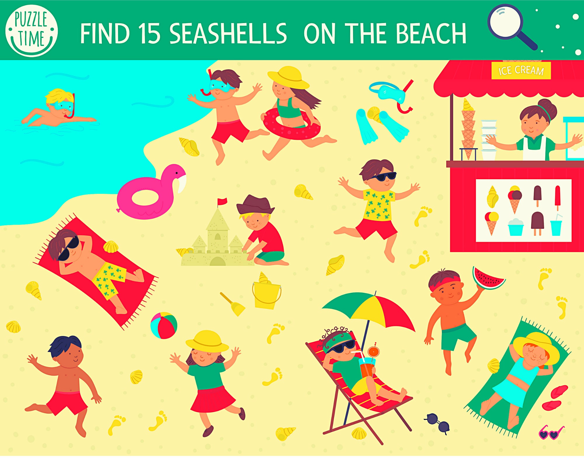 6 Different Beach Themed Activity Sheets. Fun and Educational Activity ...