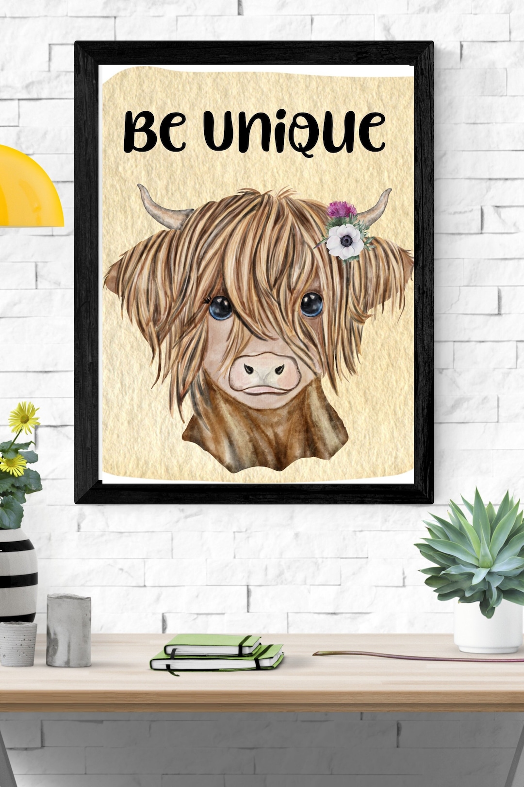 Digital Printable Wall Art - Highland Cow Print- Nursery - Child's Room ...