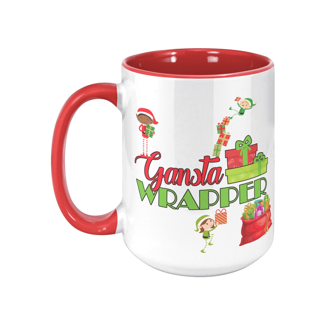 Christmas Elves Gangsta Wrapper Funny Holiday Mug - Etsy