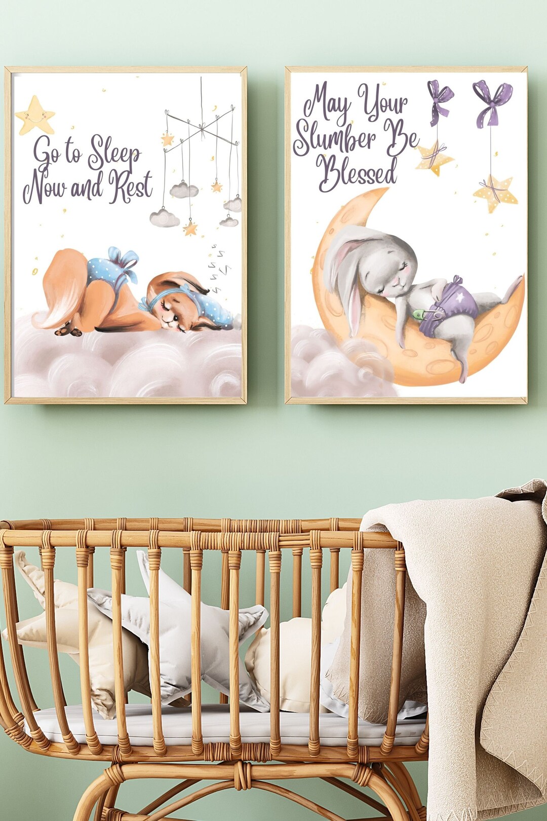 Printables -nursery Décor -nursery Wall Art -children's Digital Art Set ...