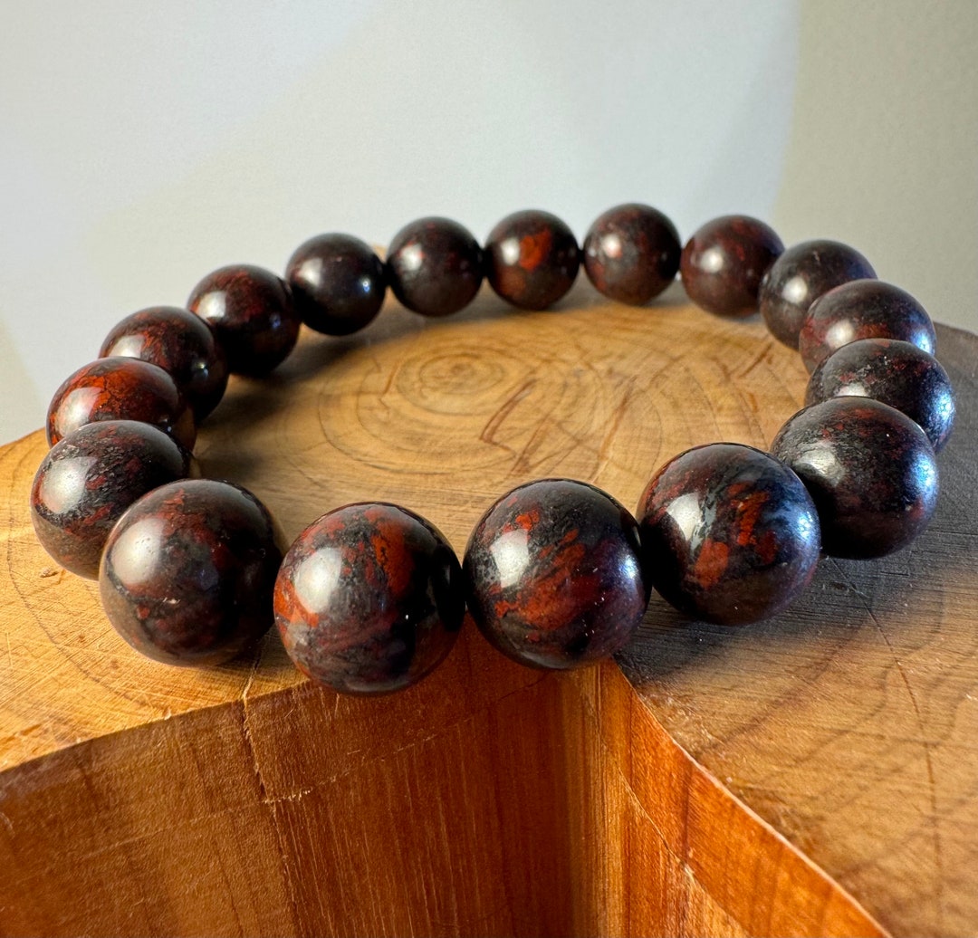 Black and Red Meteorite Beads - Etsy