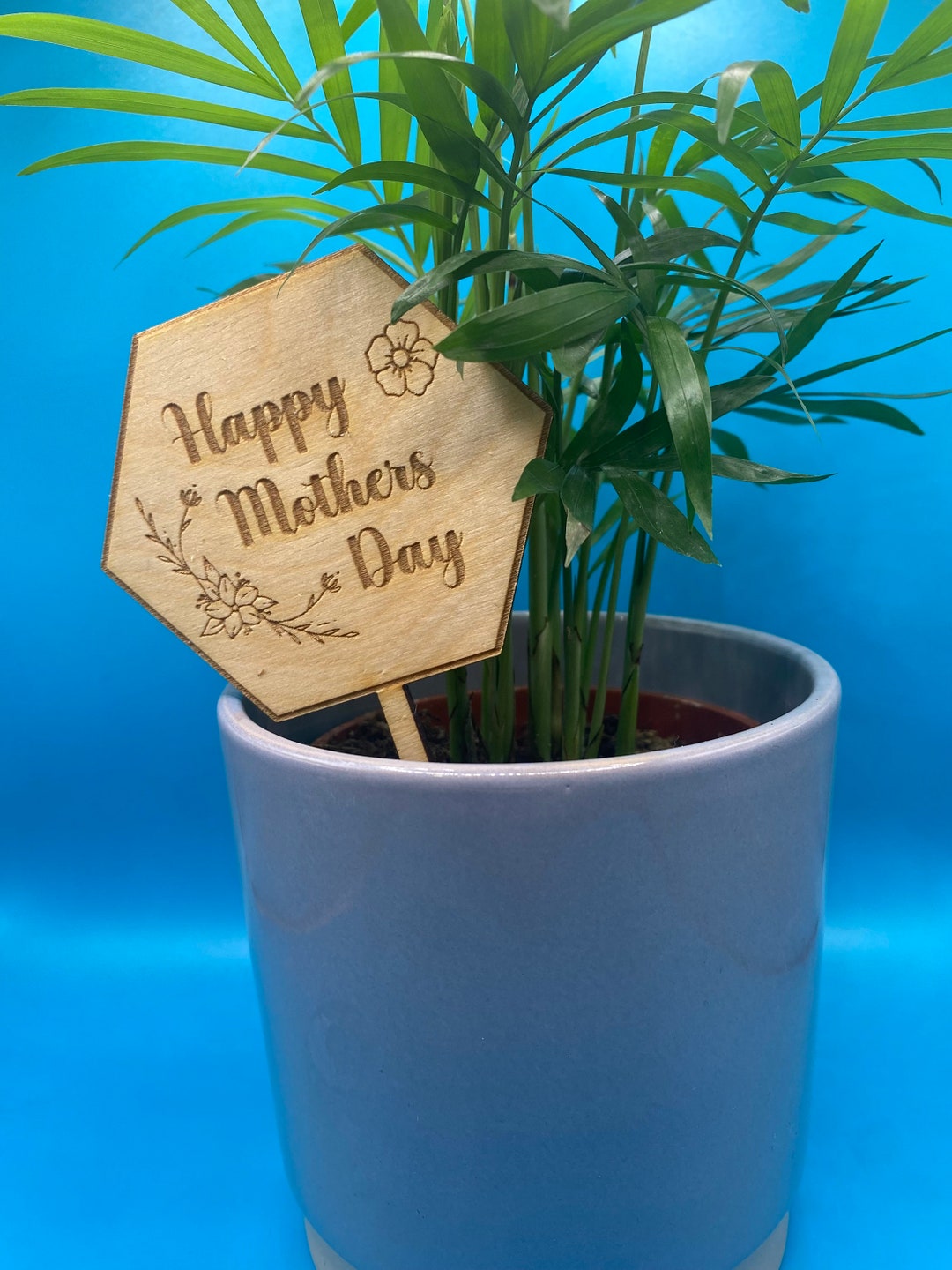 Mothers Day Plant Tag - Wooden Stake - Wooden Plant Tag - Flower Tag ...