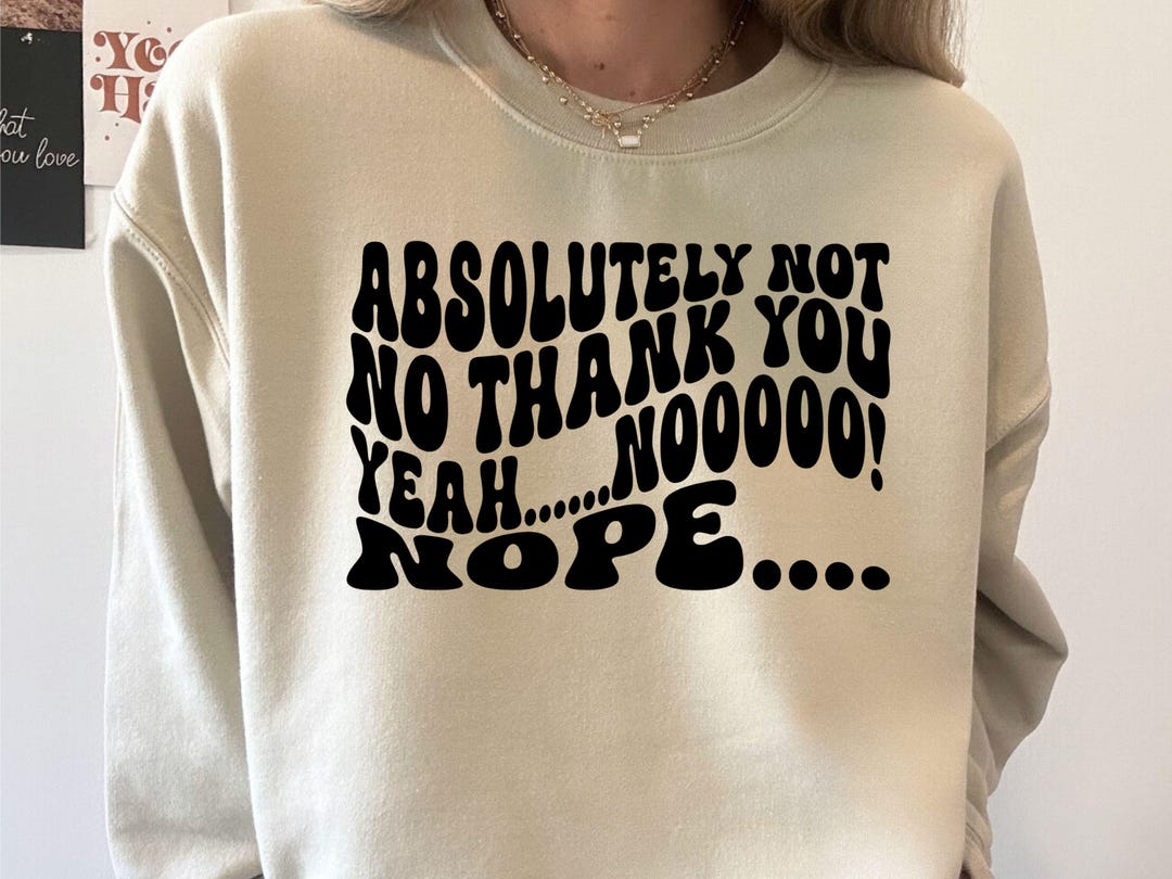 Nope PNG Retro Quote Design | Funny Digital Download for Cricut ...