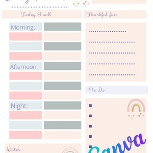 Minimalist Daily Planner, Habit Tracker, to Do List Daily Routine ...