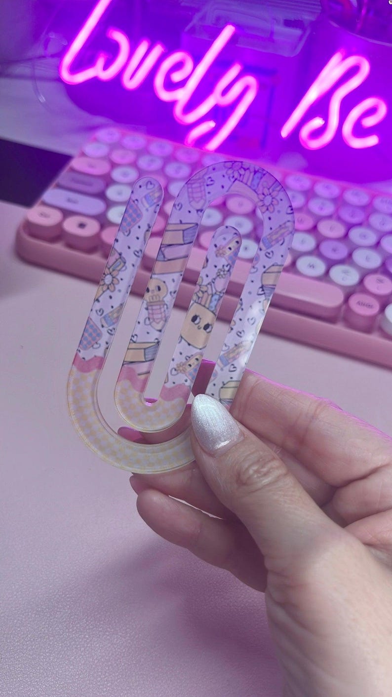School Supplies Themed Jumbo Paperclip - Etsy