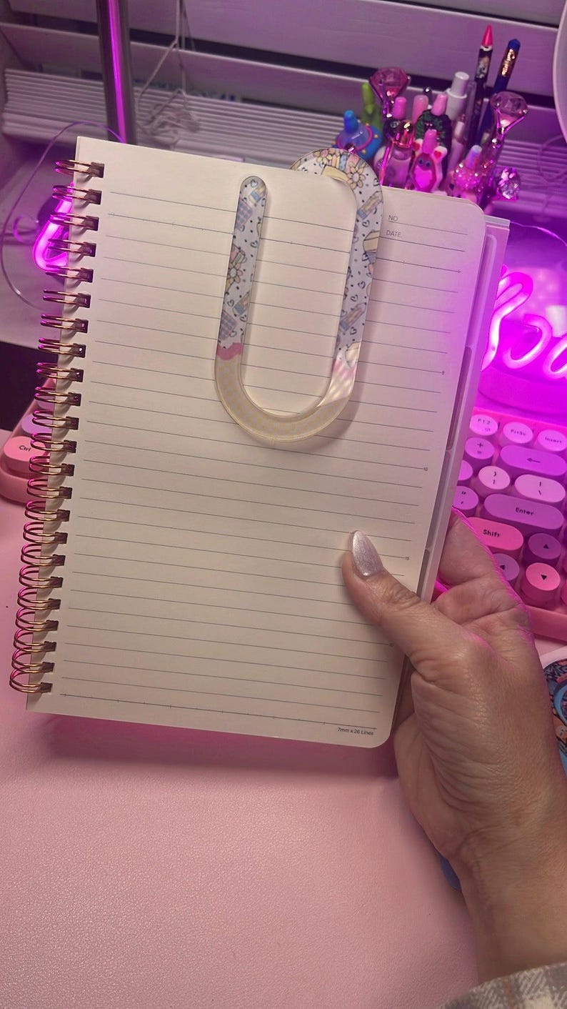 School Supplies Themed Jumbo Paperclip - Etsy