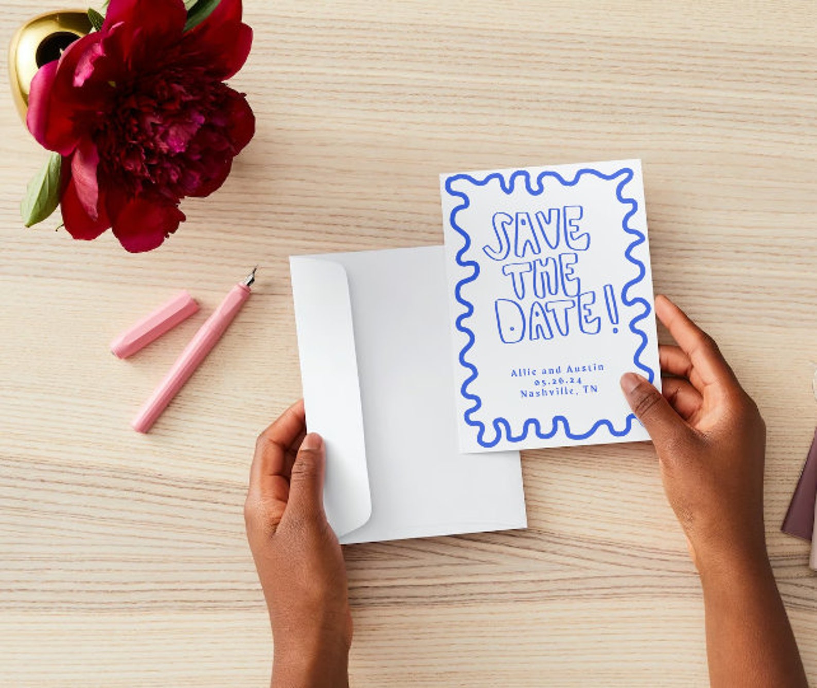 Hand Draw, Digital, Downloadable & Editable Save the Date Canva - Etsy