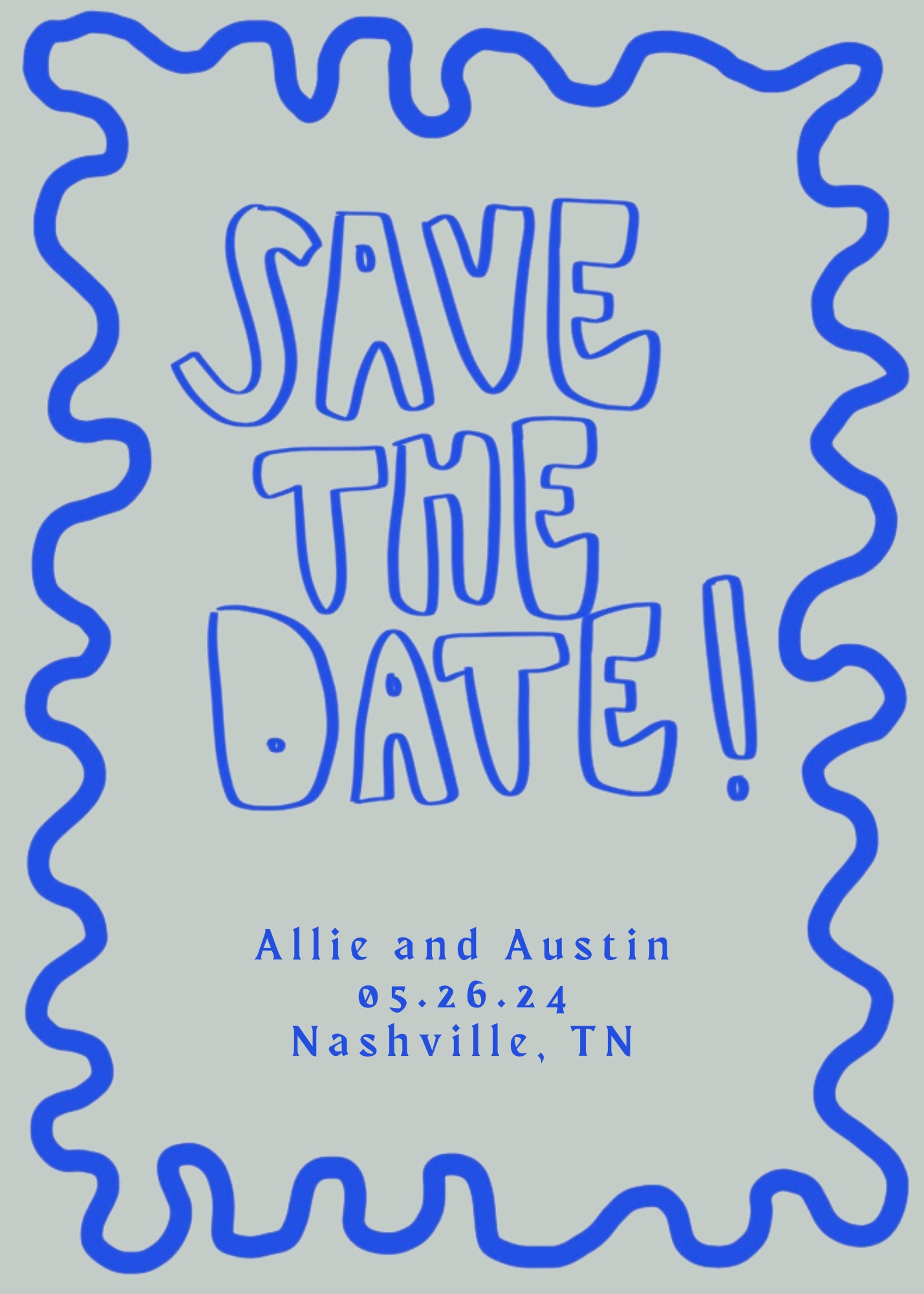 Hand Draw, Digital, Downloadable & Editable Save the Date Canva - Etsy