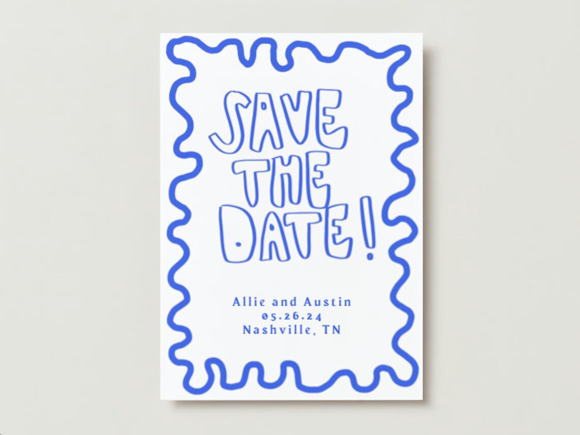 Hand Draw, Digital, Downloadable & Editable Save the Date Canva - Etsy