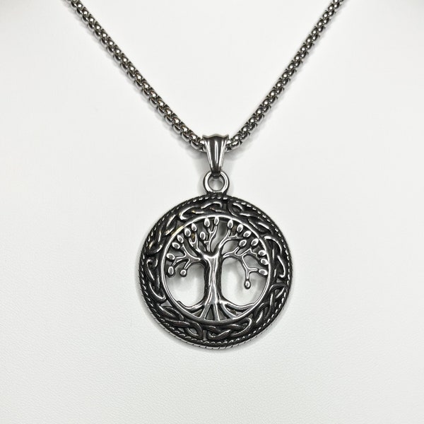 Mens Norse Tree of Life Necklace - Etsy
