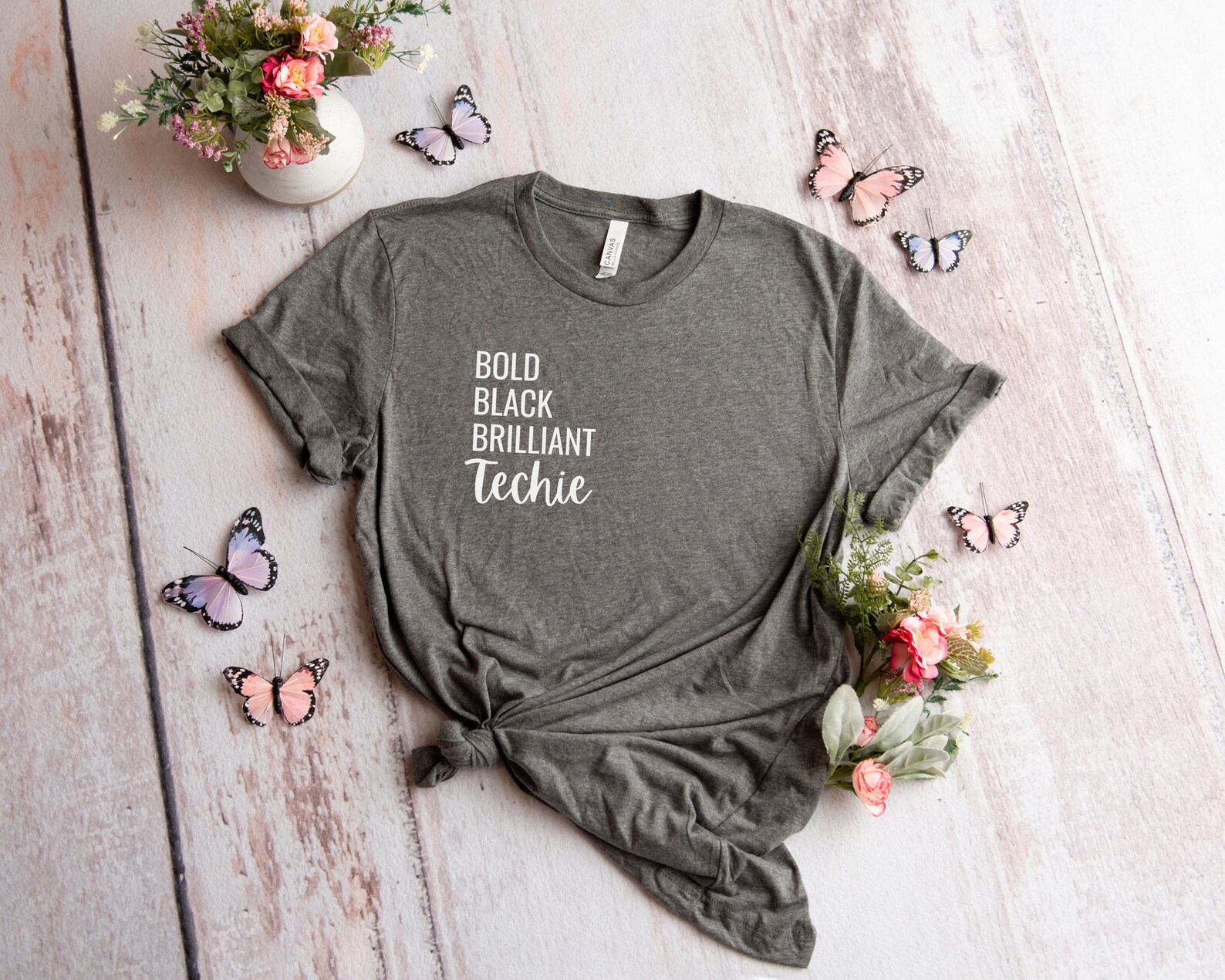 Bold Black Brilliant Techie Shirt Woman in Technology Tech - Etsy