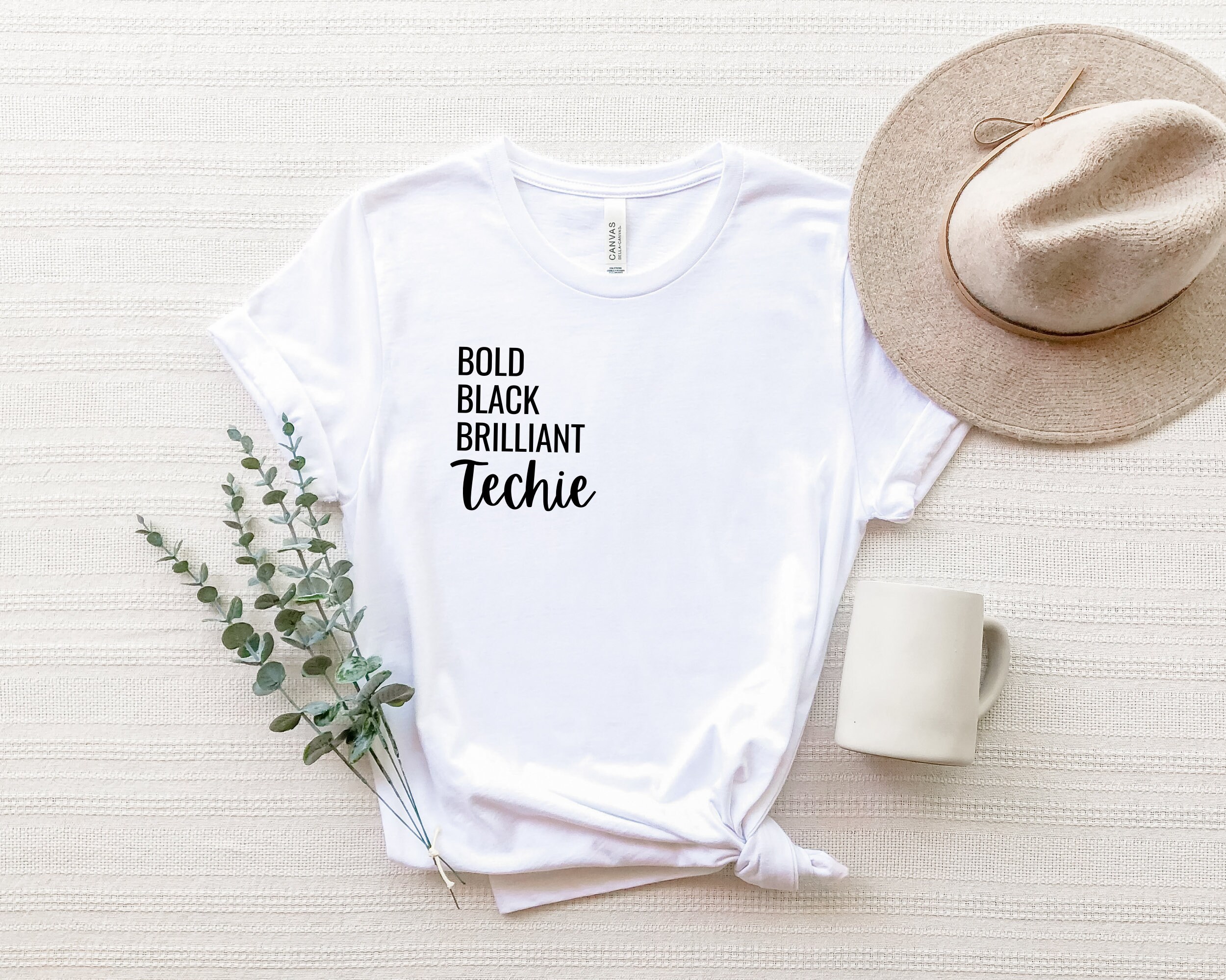 Bold Black Brilliant Techie Shirt Woman in Technology Tech - Etsy