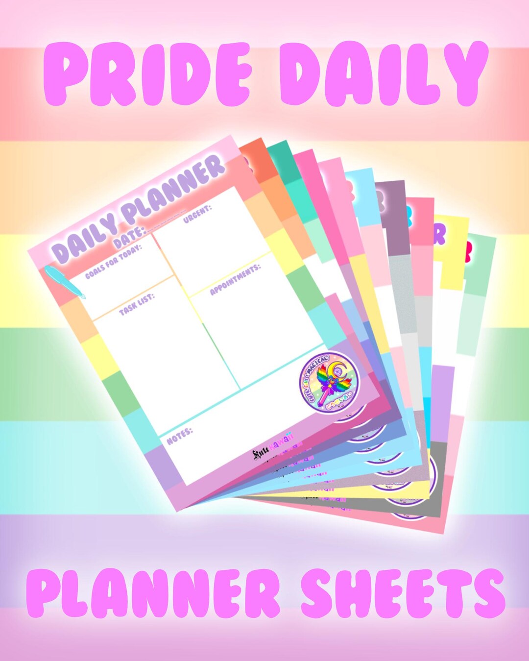 Pride Daily Planner Sheets - Etsy