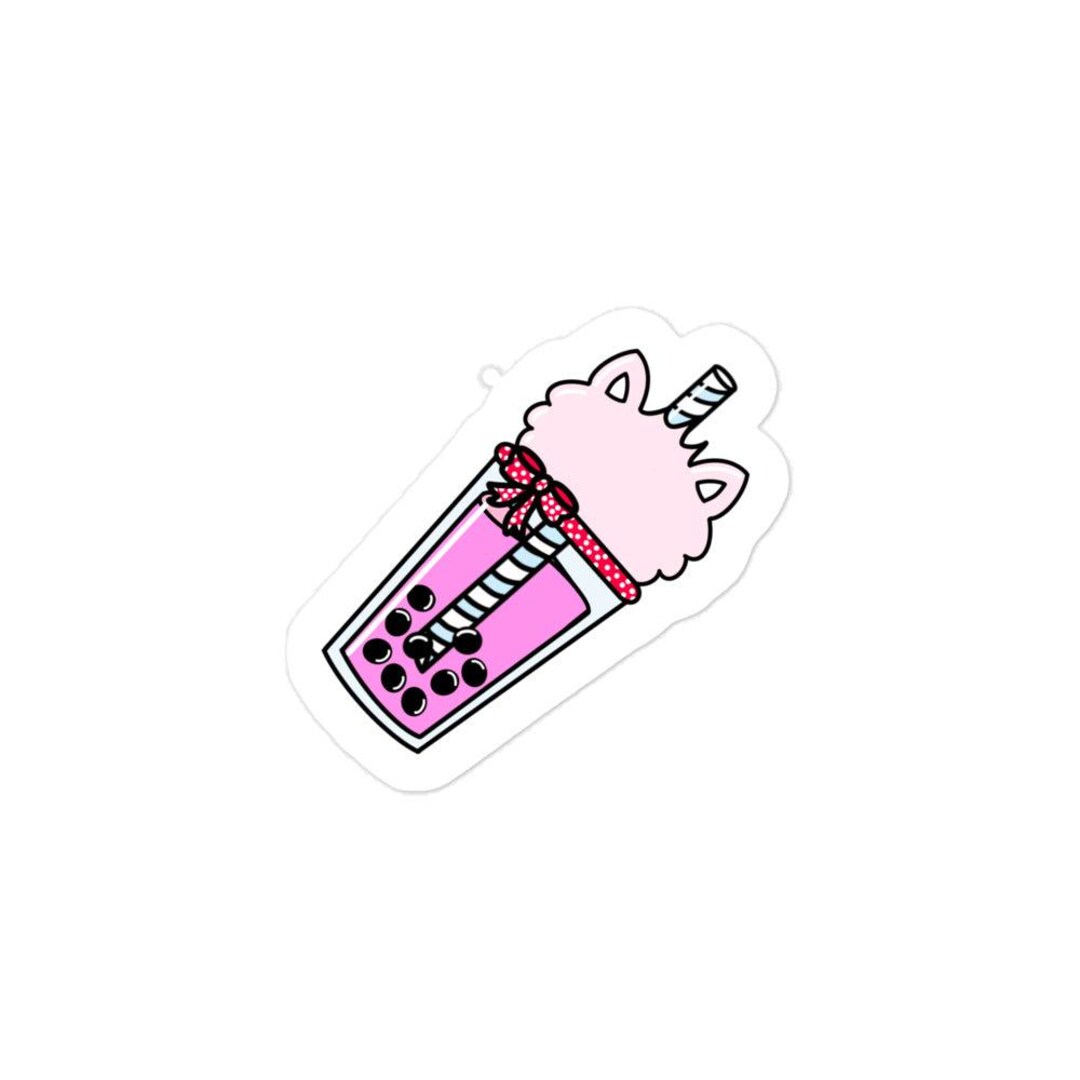 Bubble Gum Boba Milk Tea Sticker - Etsy