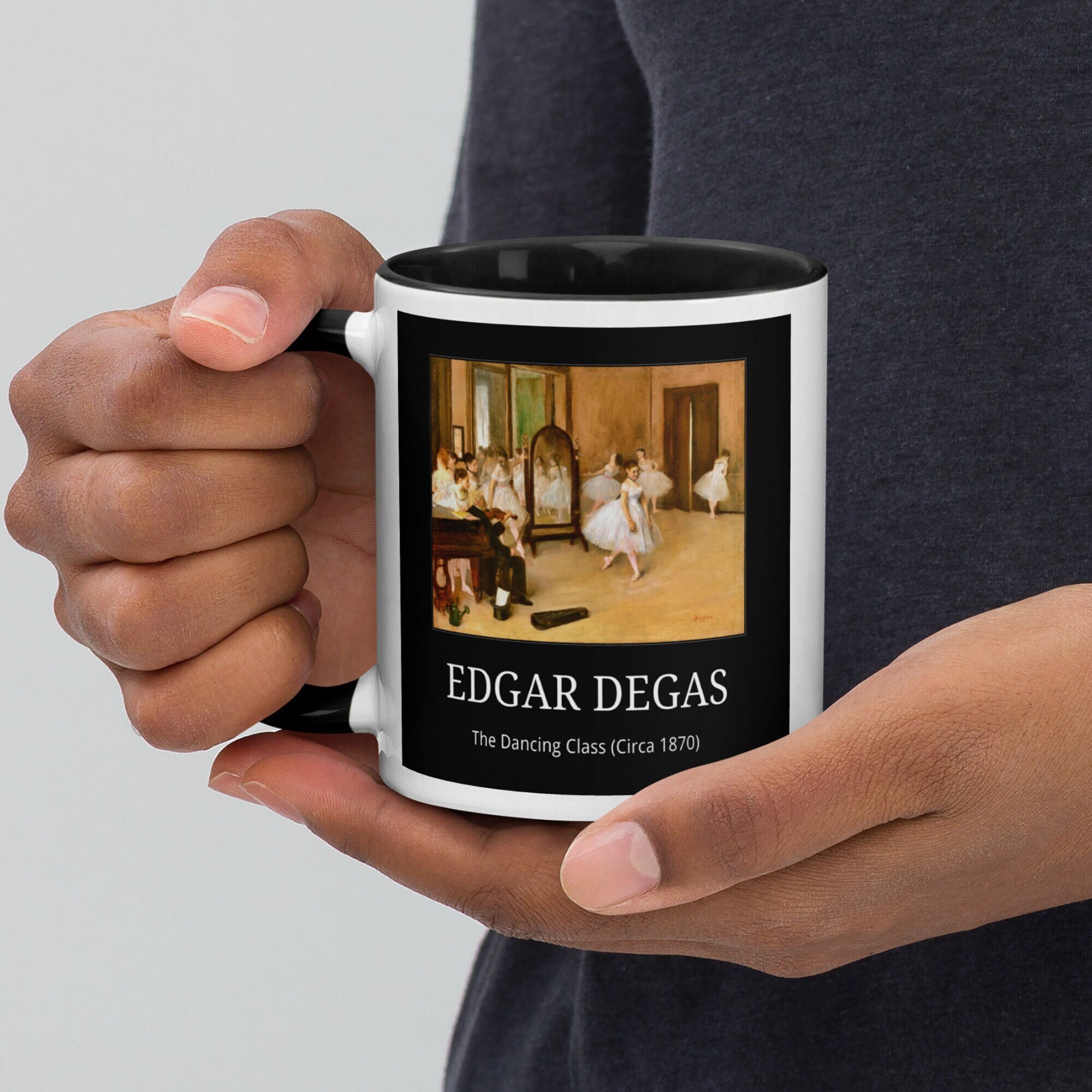 Color Accented Ceramic Coffee Mugs - Famous Art Cups - Edgar Degas ...