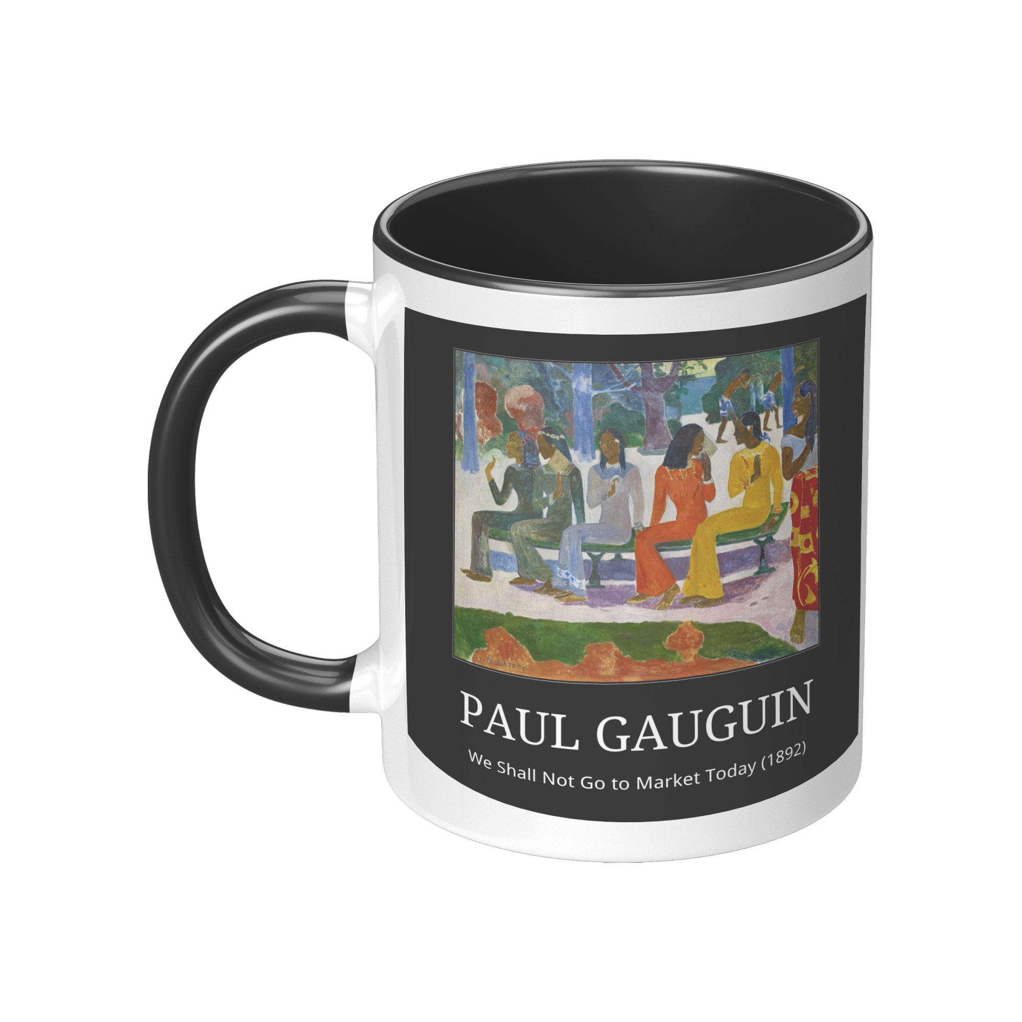 Color Accented Ceramic Coffee Mugs - Famous Art Cups - Paul Gauguin ...