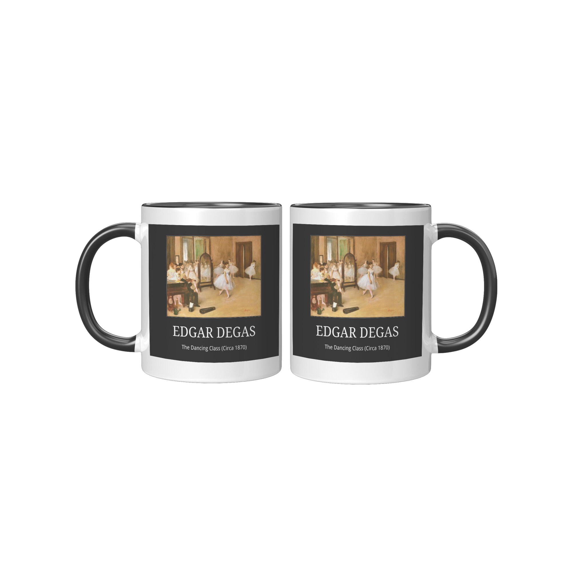 Color Accented Ceramic Coffee Mugs - Famous Art Cups - Edgar Degas ...