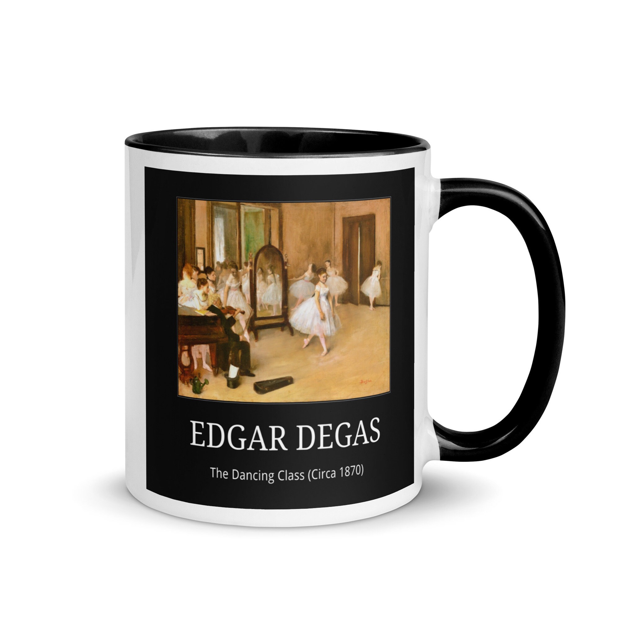 Color Accented Ceramic Coffee Mugs - Famous Art Cups - Edgar Degas ...