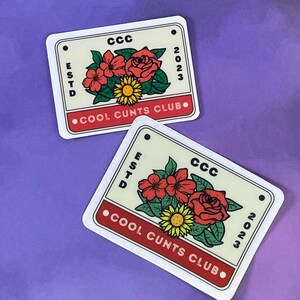 CCC Sticker Cool Cnts Club Sticker Adult Humor Adults Only Funny ...