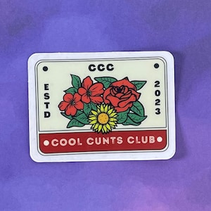 CCC Sticker Cool Cnts Club Sticker Adult Humor Adults Only Funny ...